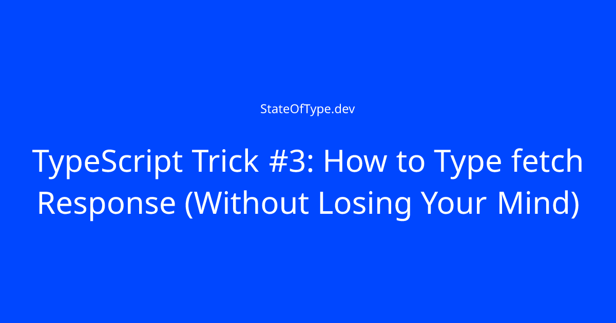 New Set Methods in TypeScript 5.5 | StateOfType.dev - Practical TypeScript & React Insights